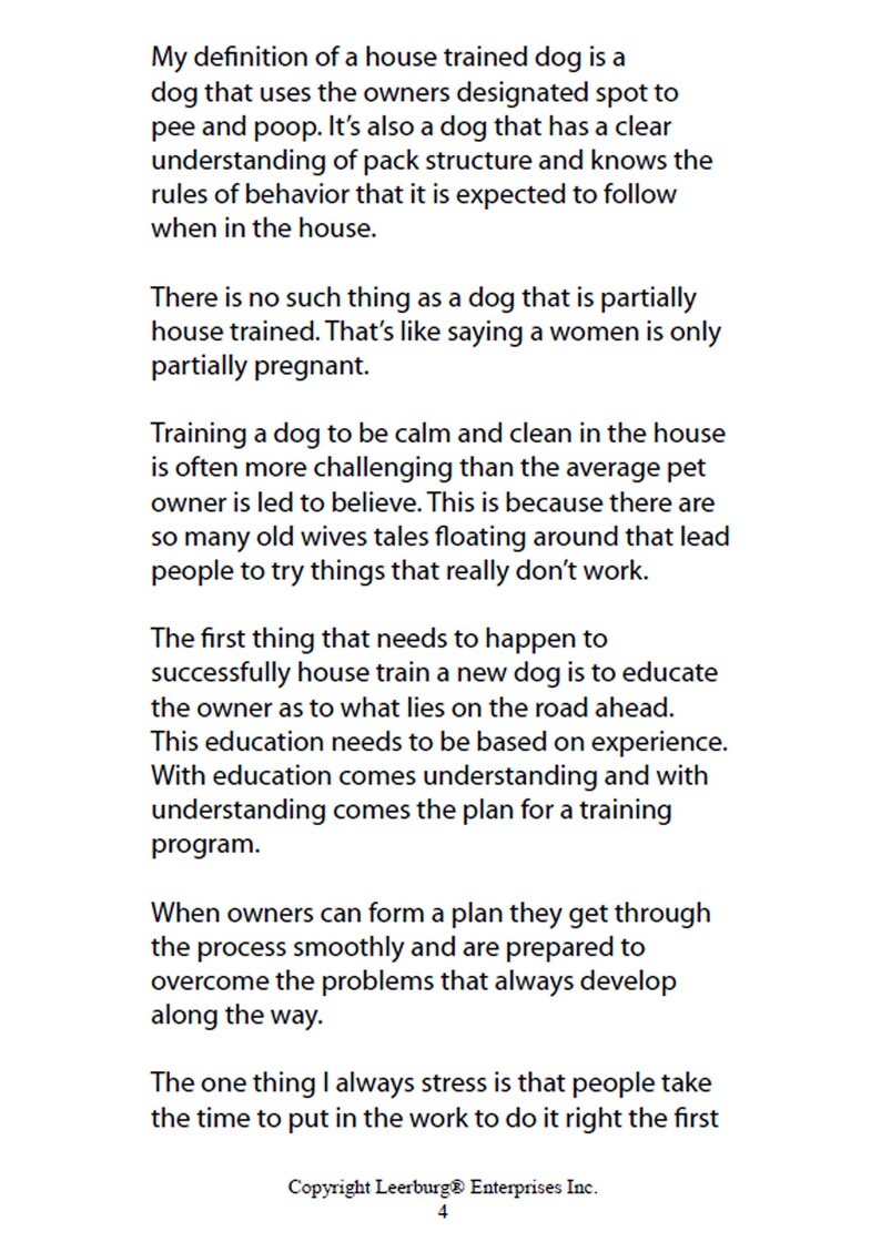 Common Sense Solutions to House Training Problems Ebook - Etsy