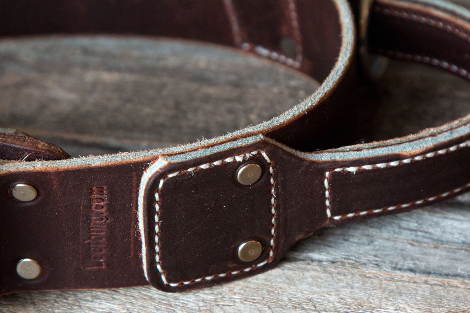 2 Wide Latigo Leather Collar With Handle - Etsy