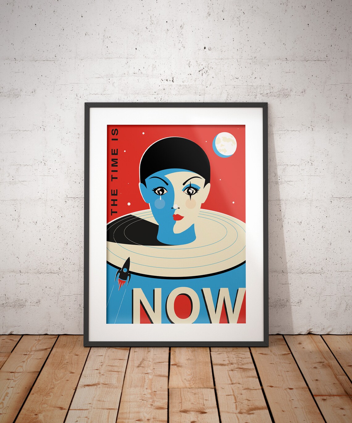The Time is Now - Pierrot - Signed Poster Print - Etsy
