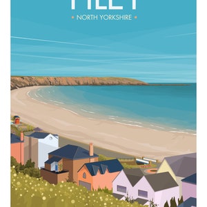 Filey, Yorkshire, England, UK Signed Travel Poster Print - Etsy