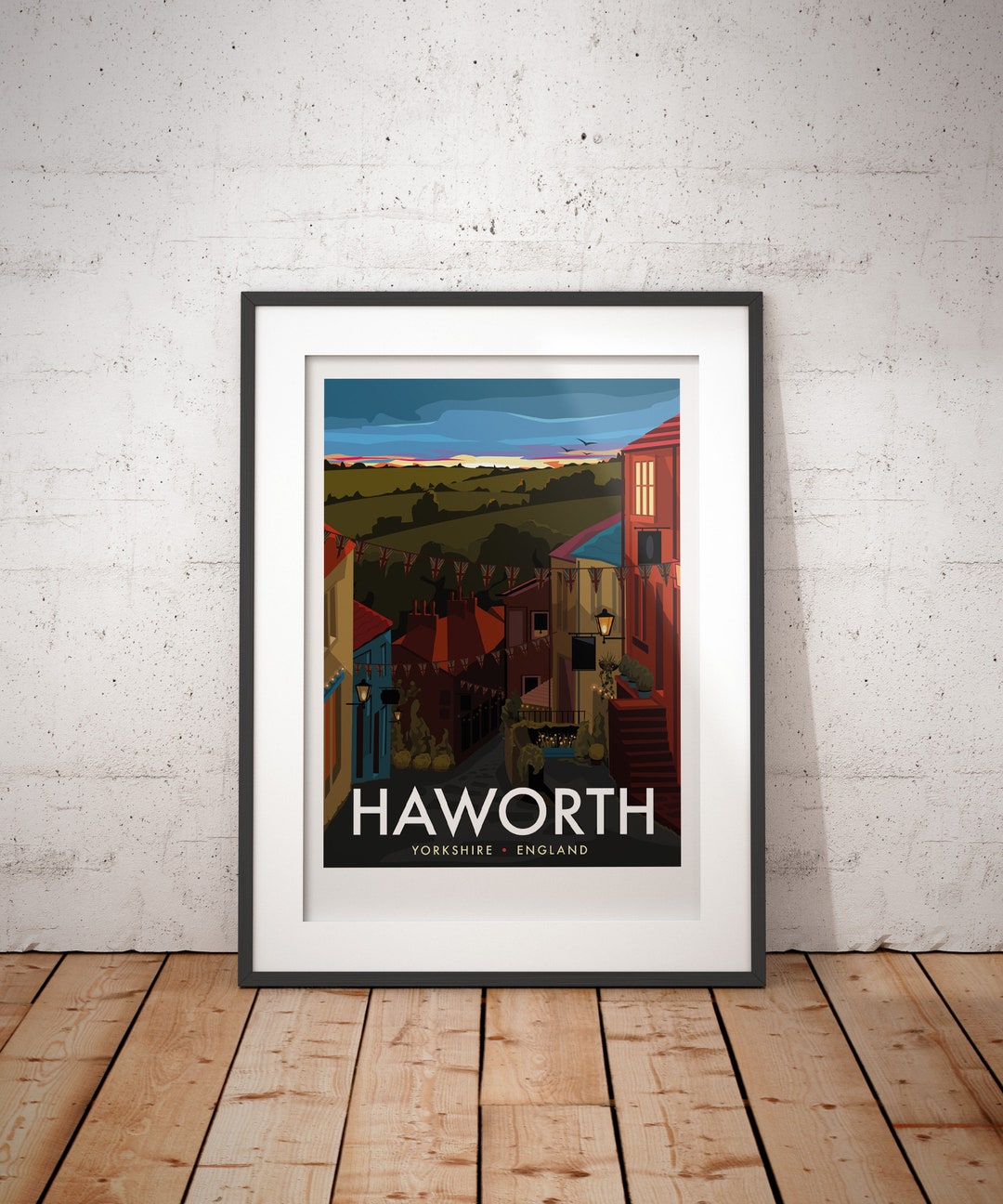 Haworth, Yorkshire, England, UK - Signed Travel Poster Print - Etsy