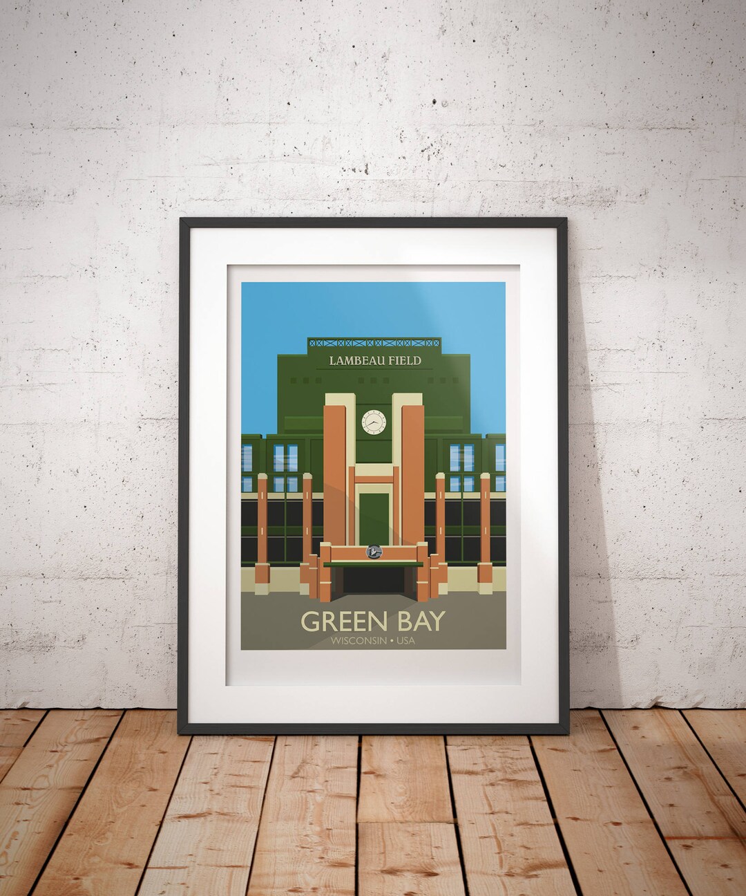 Green Bay PACKERS, Lambeau Field, Wisconsin, USA - Signed Travel Poster ...