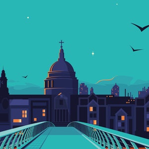 London, St. Paul's Cathedral, Millennium Bridge, London, England, UK ...