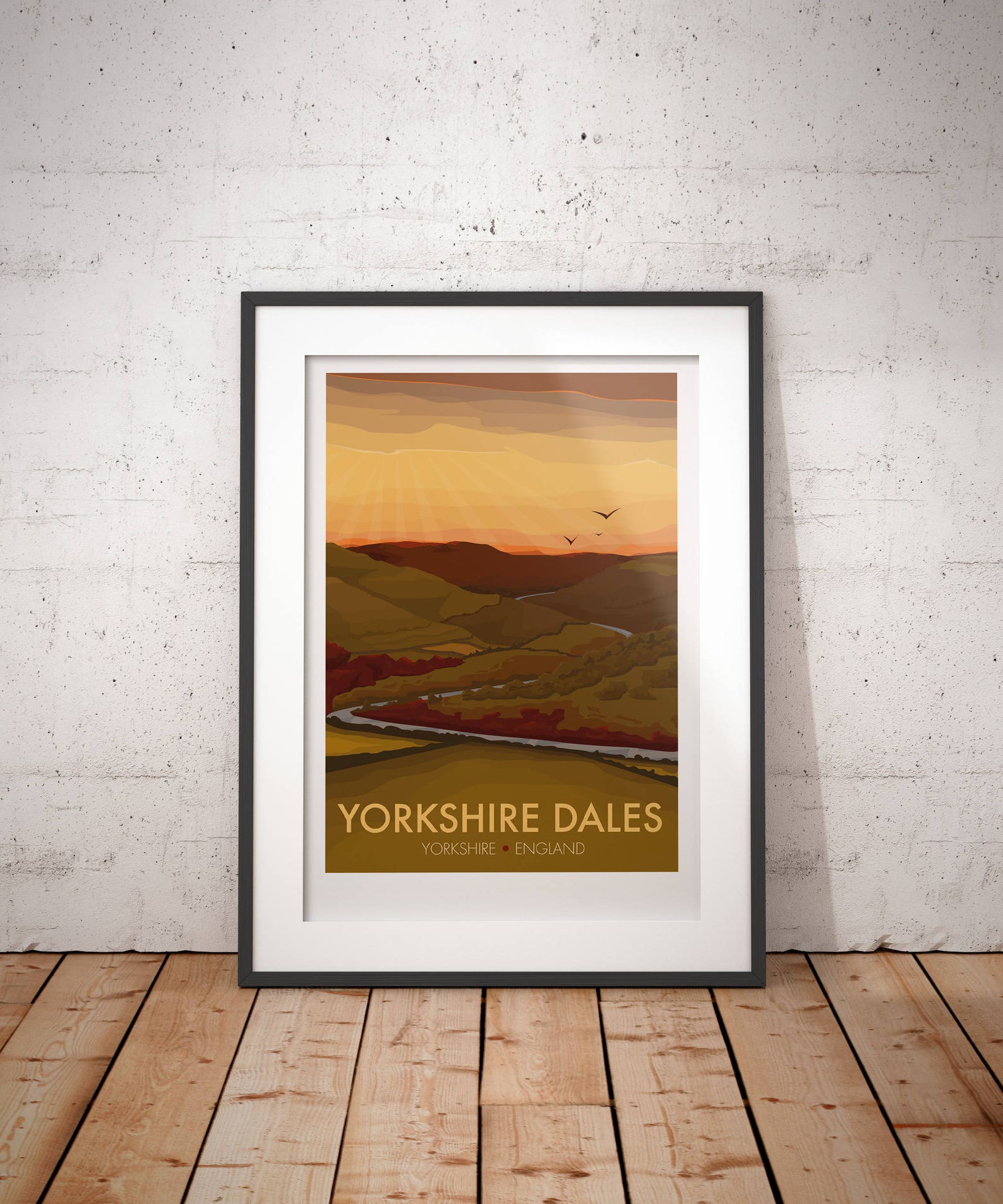 Yorkshire Dales, Yorkshire, England - Signed Travel Poster Print - Etsy UK