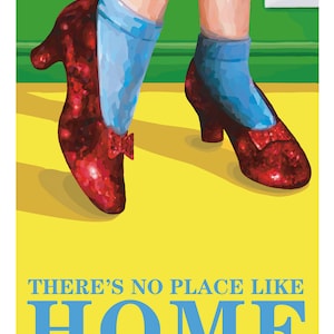 There's No Place Like Home/ruby Slippers/wizard of Oz - Signed Poster ...