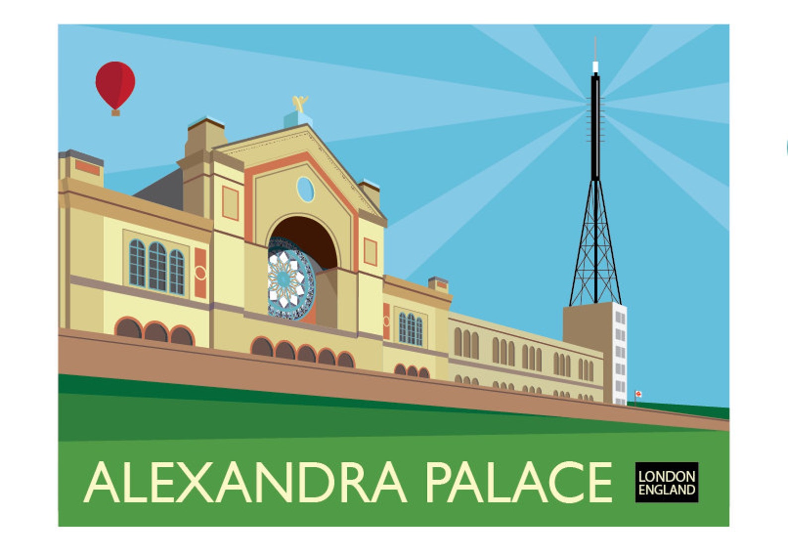 Alexandra Palace London England UK Signed Travel Poster - Etsy UK