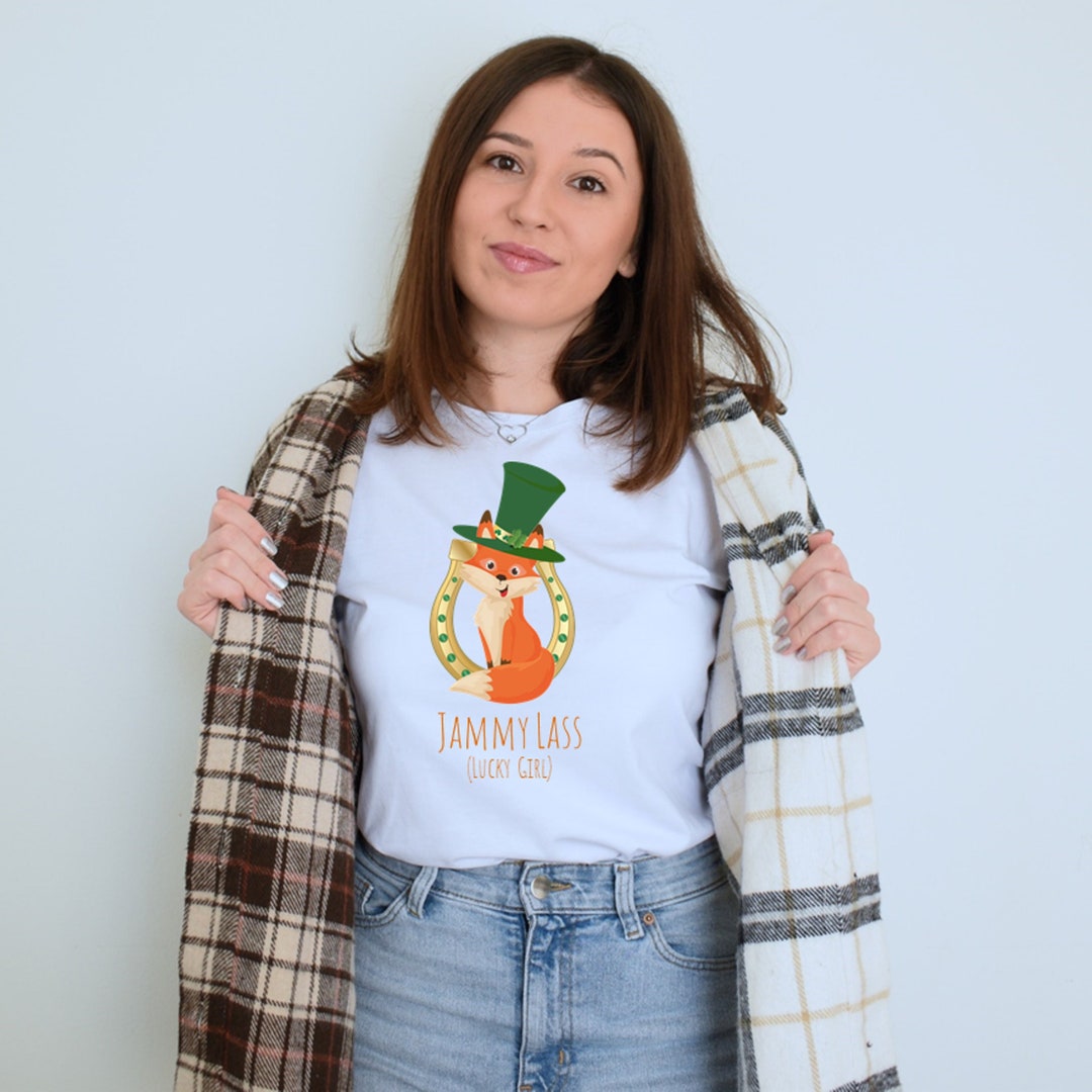 Lucky Girl Jammy Lass Fox / Green 4 Leaf Clover / Good Luck Horseshoe ...