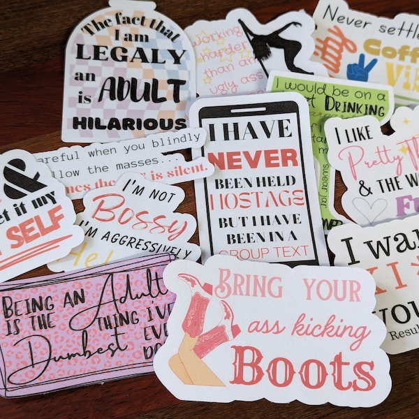 Snarky Stickers - Etsy