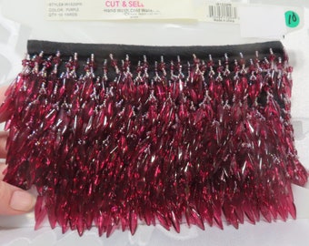 Blue Bead Fringe, Glass Bead Trim, Under 8 Bucks a Yd When You Buy 5 ...