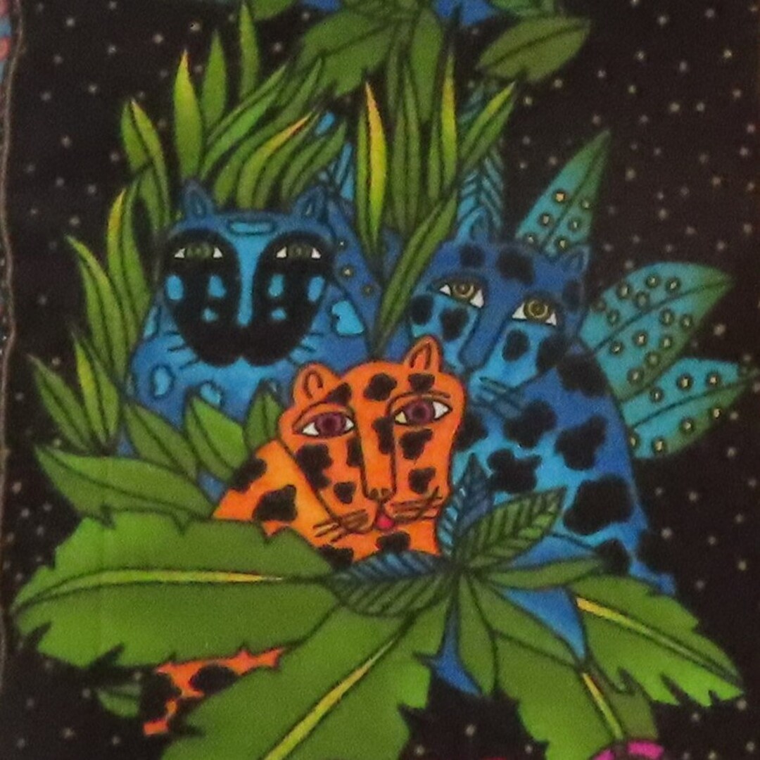 Laurel Burch Jungle Panel, Laurel Burch Refillable Catnip Mat, Crinkle Catnip Pad, Soft Catnip ...