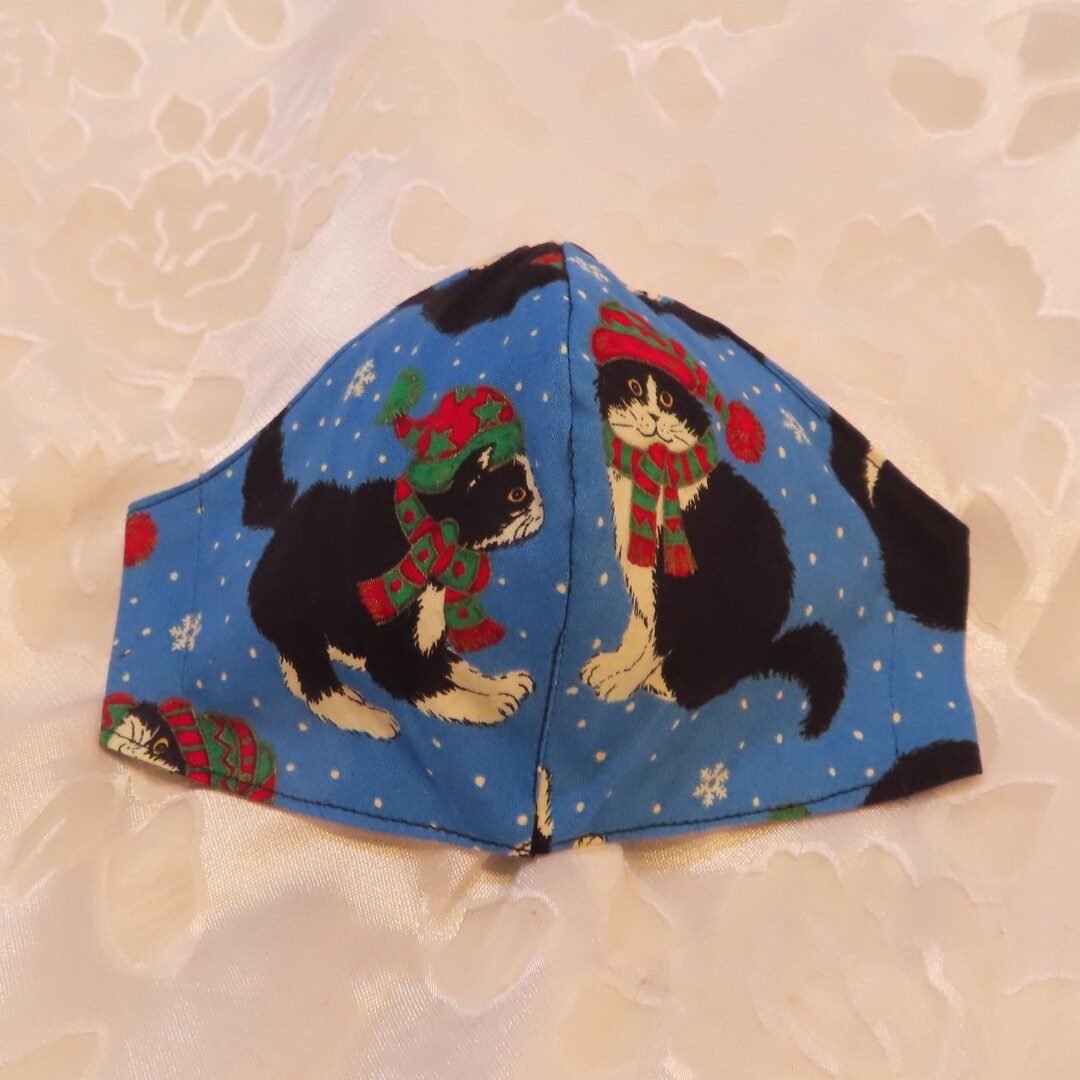 Tuxedo Cats Face Mask, Blue Cat, Cat Lover Face Mask, Cat Lover Gift - Etsy