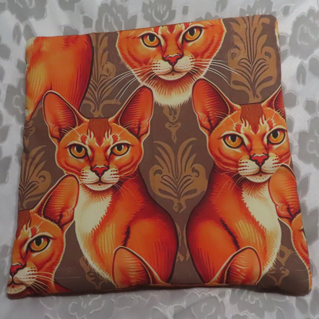 Abyssinian Catnip Mat, Crinkle Catnip Pad, Refillable Catnip Mat, Cat ...