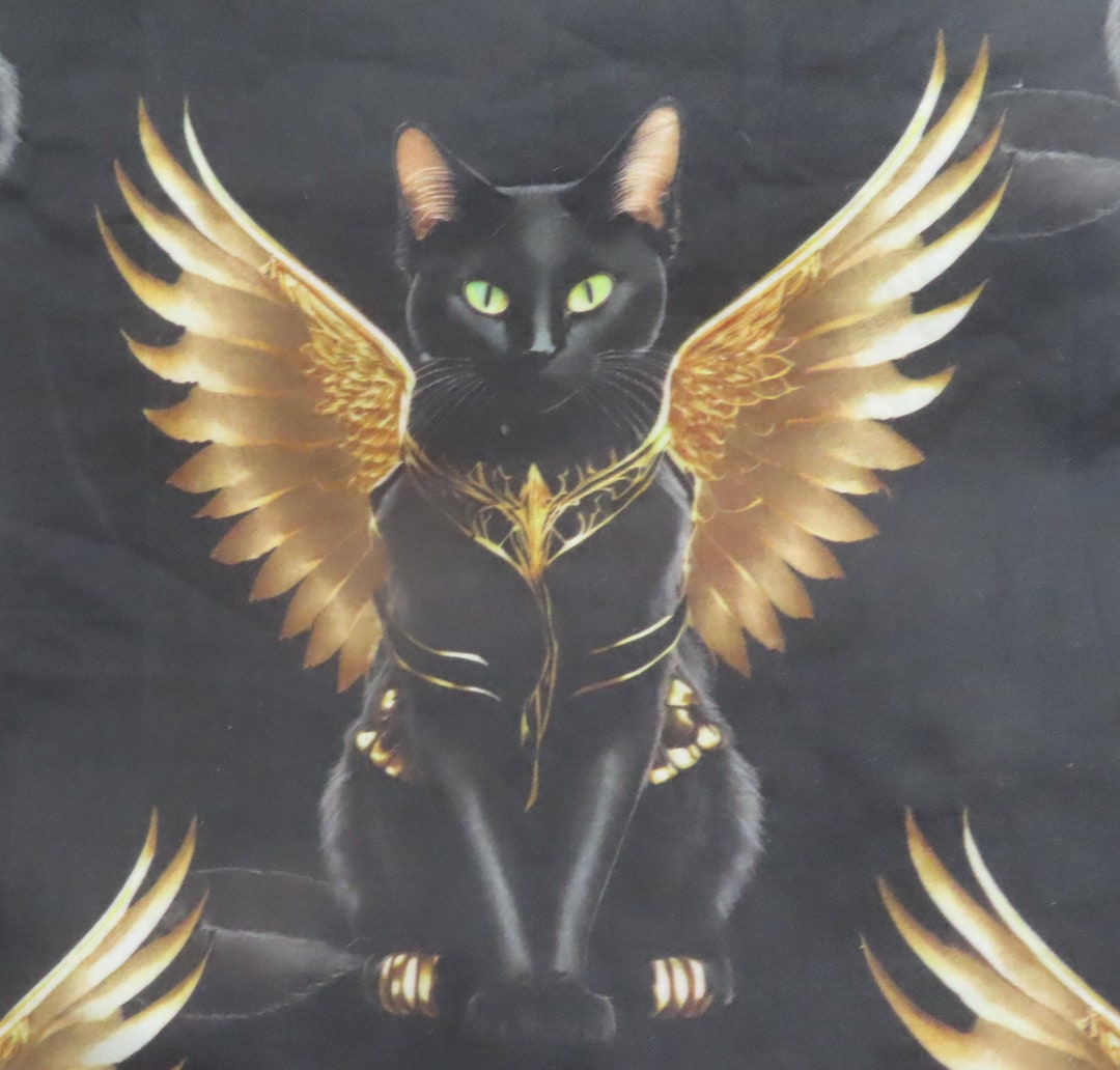 Black Angel Cats Crinkle Catnip Pad, Refillable Catnip Mat, Cat Lover ...