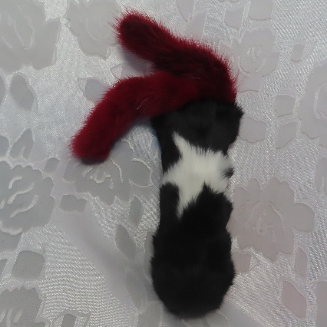 Genuine Mink Tail Catnip Kicker, Red Mink, Cat Lover Gift, Star Minky ...