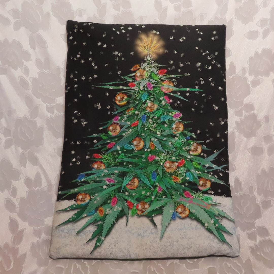 Marijuana Christmas Tree Catnip Mat, Crinkle Catnip Pad, Refillable ...