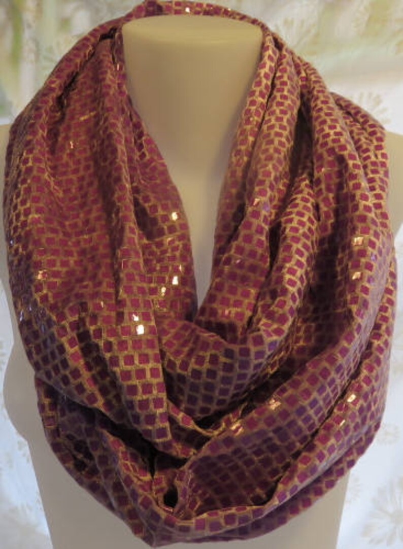 Sparkly Dark Pink Scarf Dusty Mauve Scarf Metallic Scarf - Etsy
