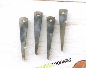 Small Iridescent Spikes 4 Pcs, Laser Cut Acrylic, Charms, Radiant ...