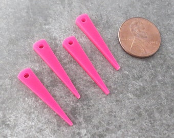 Small Gunmetal Mirror Spikes 4 Pcs, Laser Cut Acrylic, Charms, Glamour ...