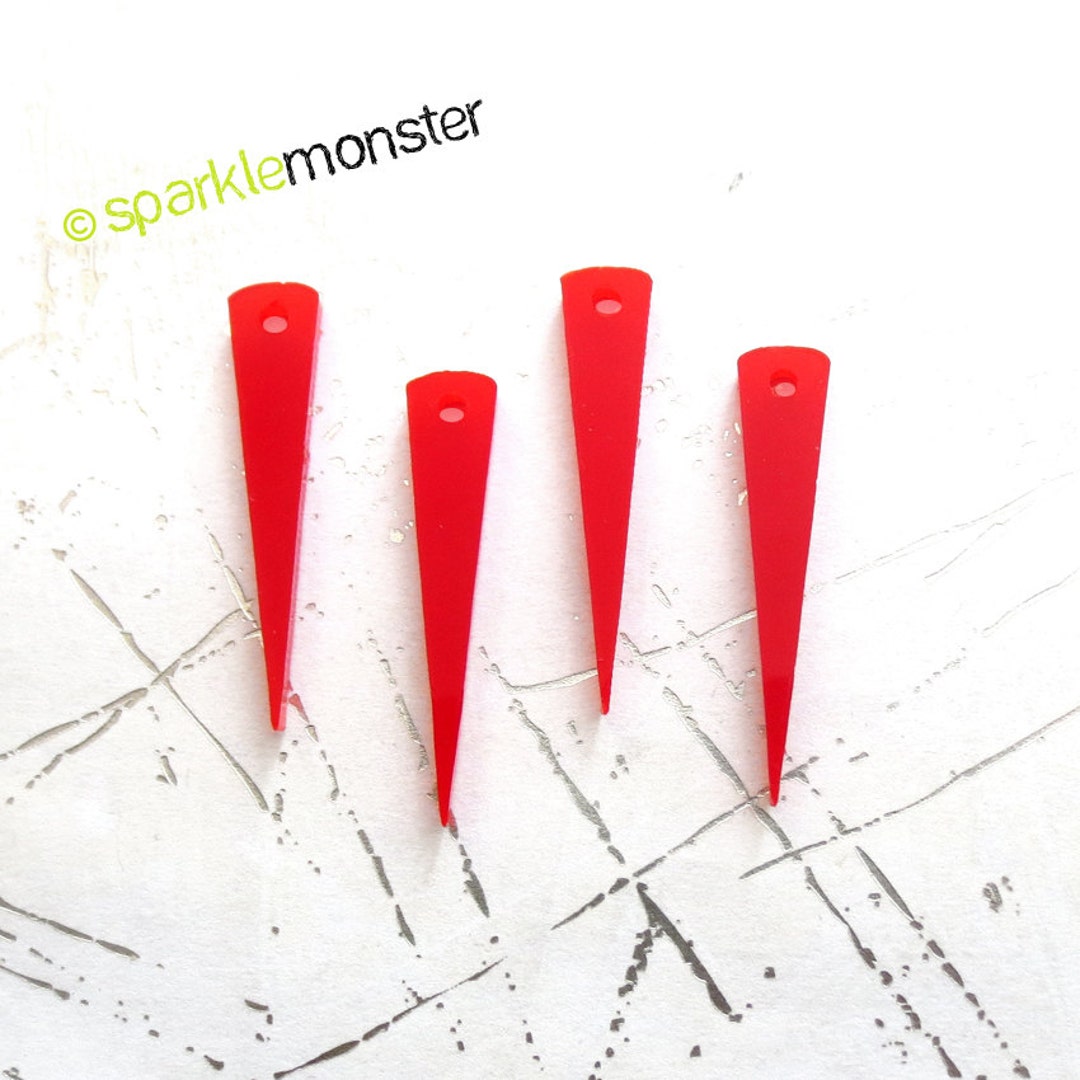 Small Red Spikes 4 Pcs, Laser Cut Acrylic, Charms, Vampire, Goth - Etsy