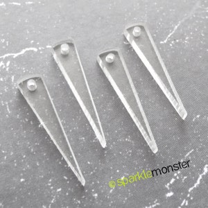 Small Clear Spikes 4 Pcs, Laser Cut Acrylic, Charms, Punk, Dangle - Etsy