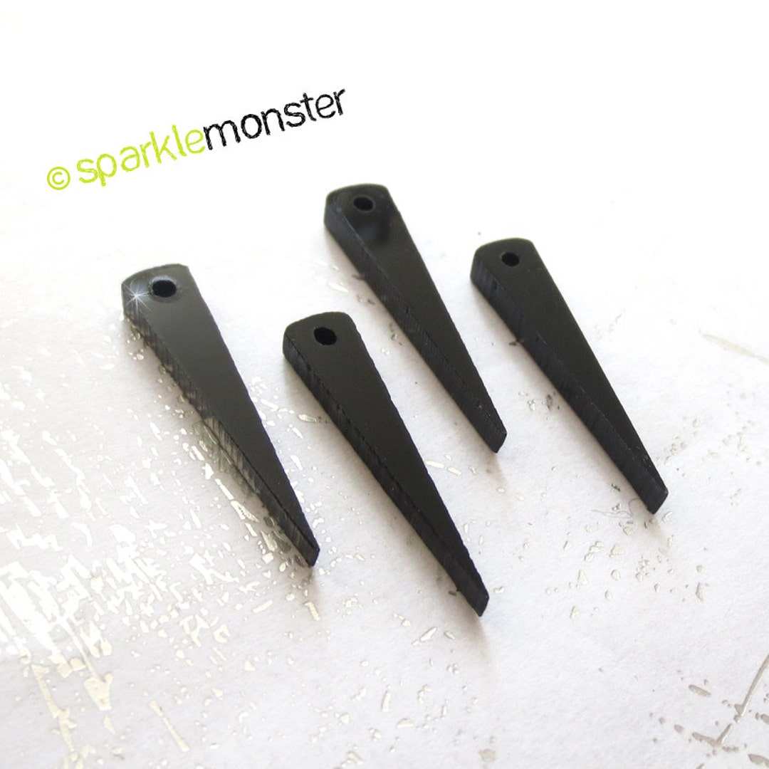 Small Black Spikes 4 Pcs, Laser Cut Acrylic, Charms, Goth, Noir - Etsy