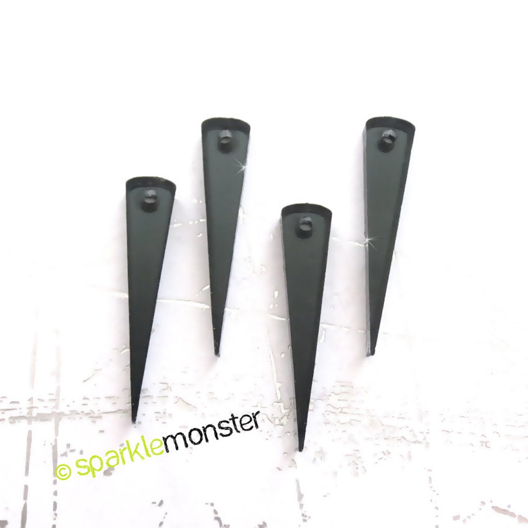 Small Gunmetal Mirror Spikes 4 Pcs Laser Cut Acrylic - Etsy