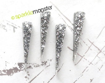 Small Iridescent Spikes 4 Pcs Laser Cut Acrylic Charms - Etsy