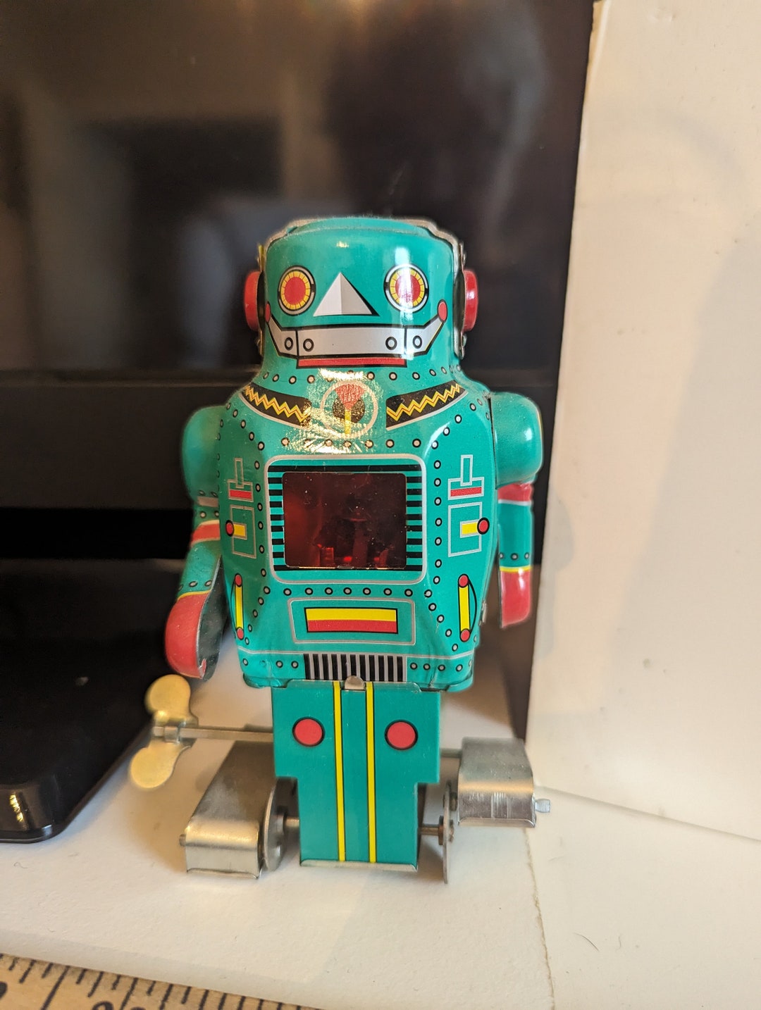 Vintage Sparky the Tin Windup Robot With Sparking Chest - Etsy