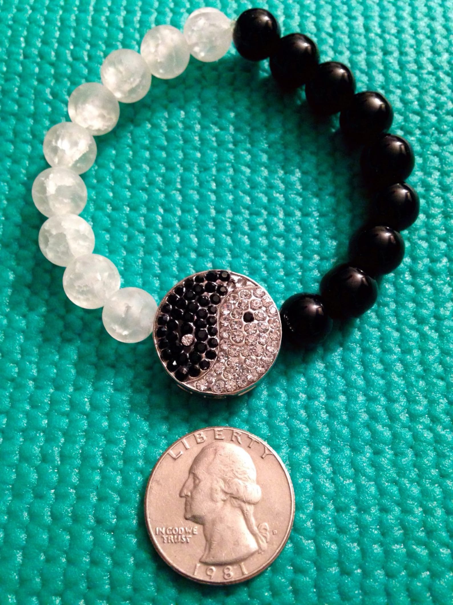 Yin Yang Bracelet Yin Yang Jewelry Amulet Gemstone Jewelry | Etsy