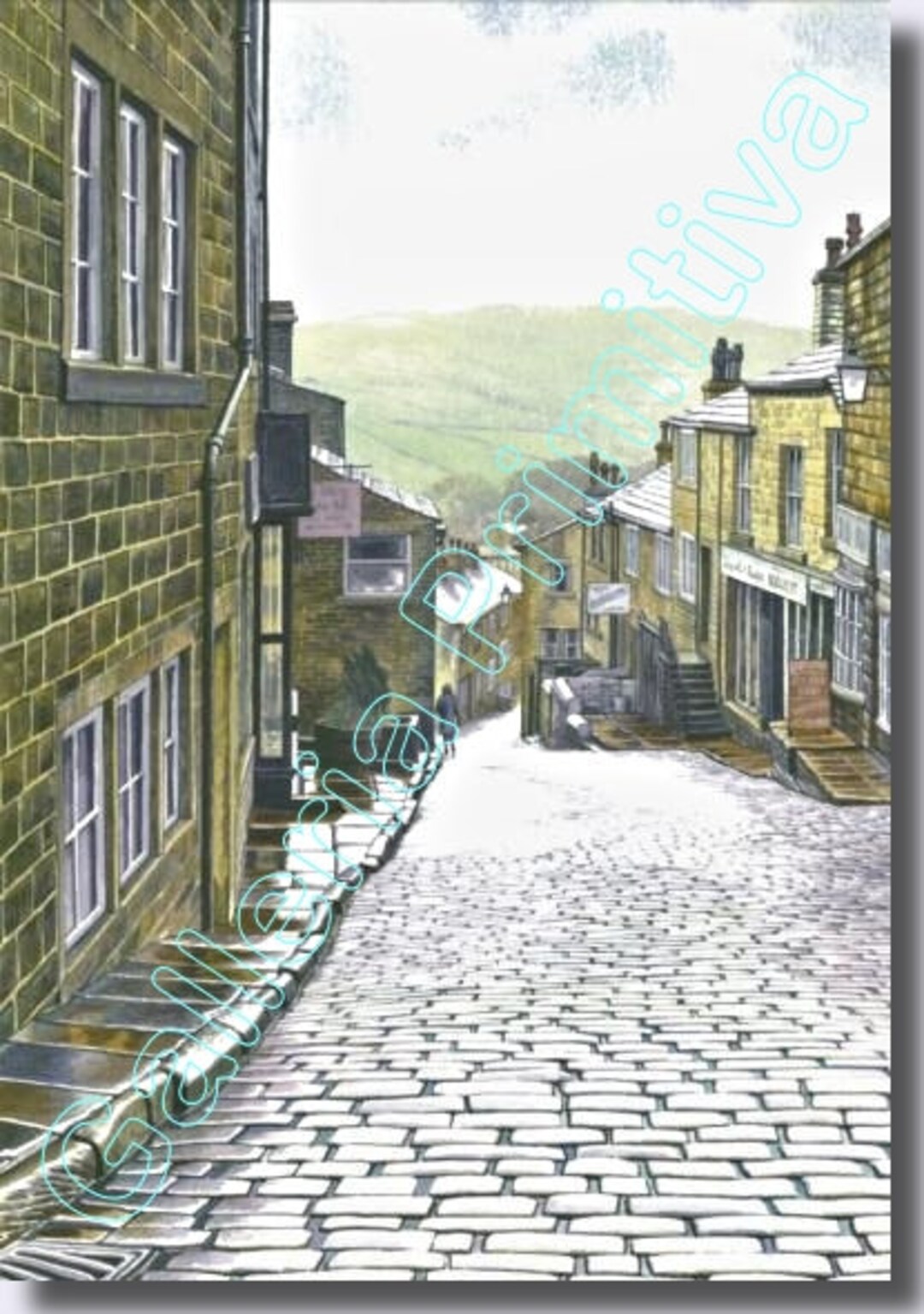 To the Hills Haworth / Evocative Watercolor by Contemp British Artist ...