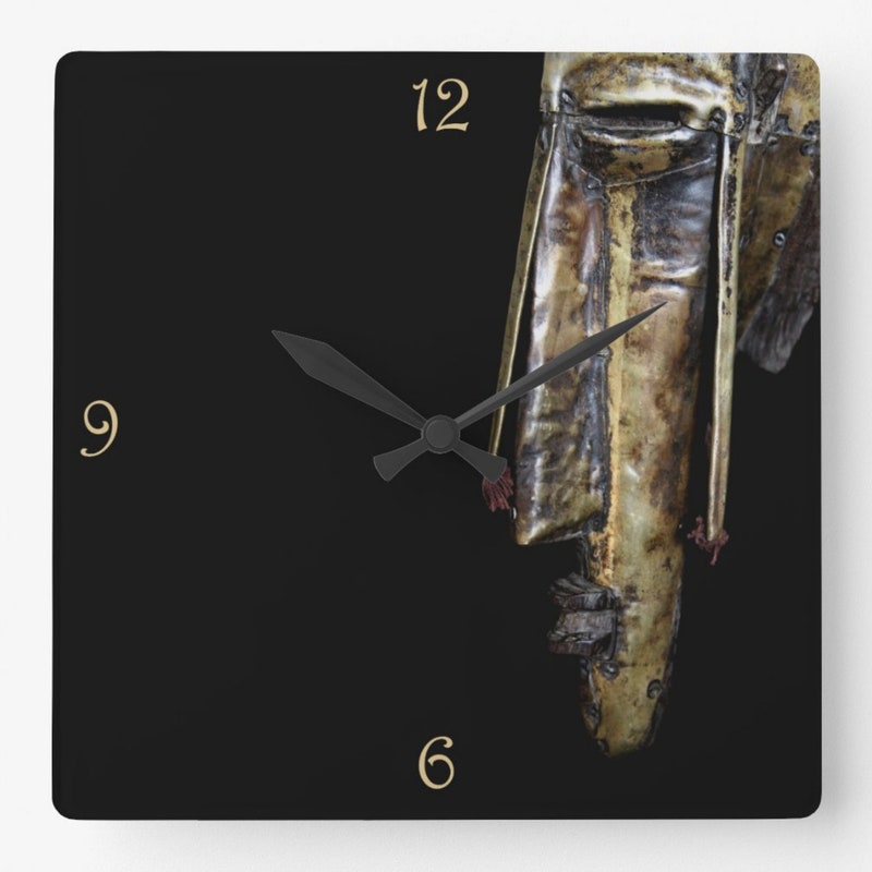 African Mask and Wall Clock - Etsy