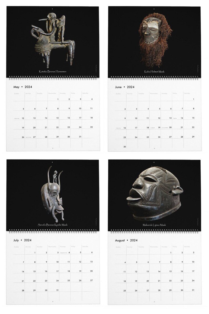 Calendar African Art Monthly Wall Calendar for 2024 Images of African ...
