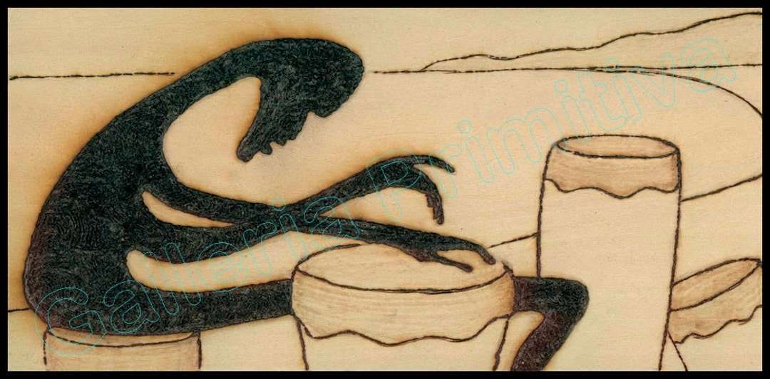 Afro Drummer • SOLAR ART - Solar PYROGRAPHY - Woodburned Art • Striking ...