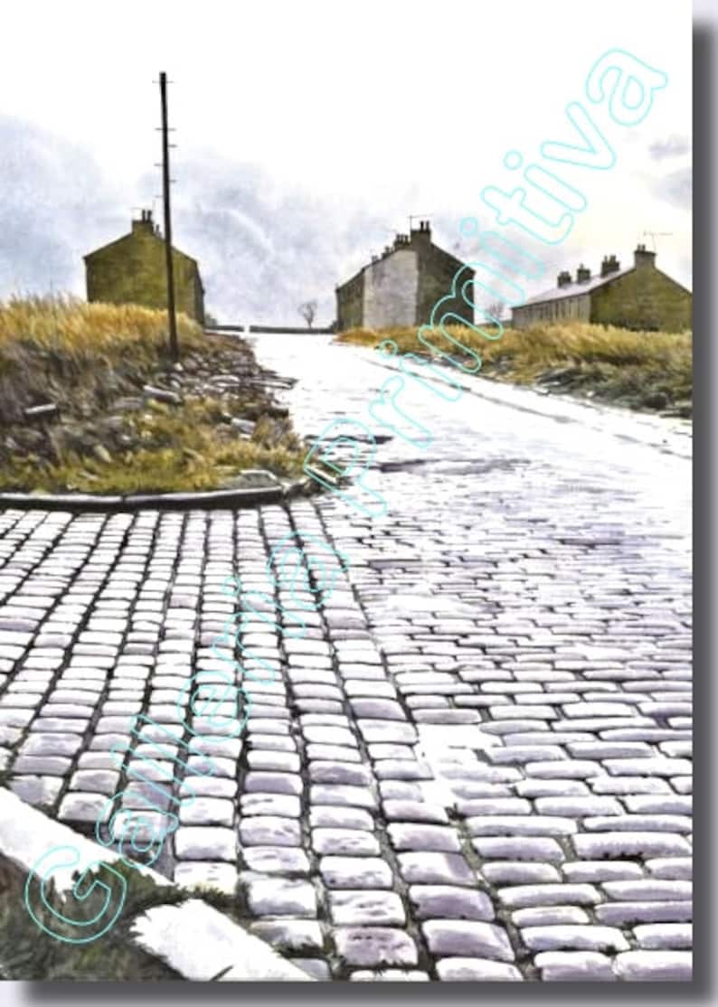 End of the Road / Evocative Watercolor by Contemp British Artist ...