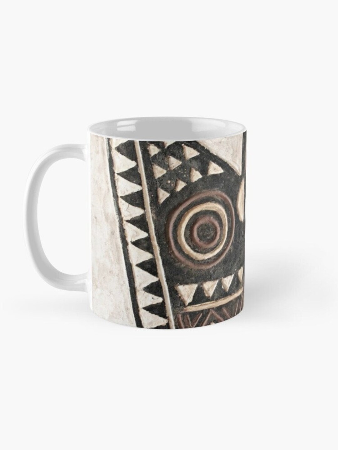 Mug • African Art • Bobo Bwa Hawk Mask Design • Ceramic Beverage Mug ...