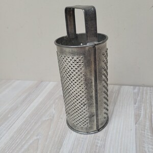 Round Tube Cylinder Grater, Vintage Metal Shredder for Potatoes ...