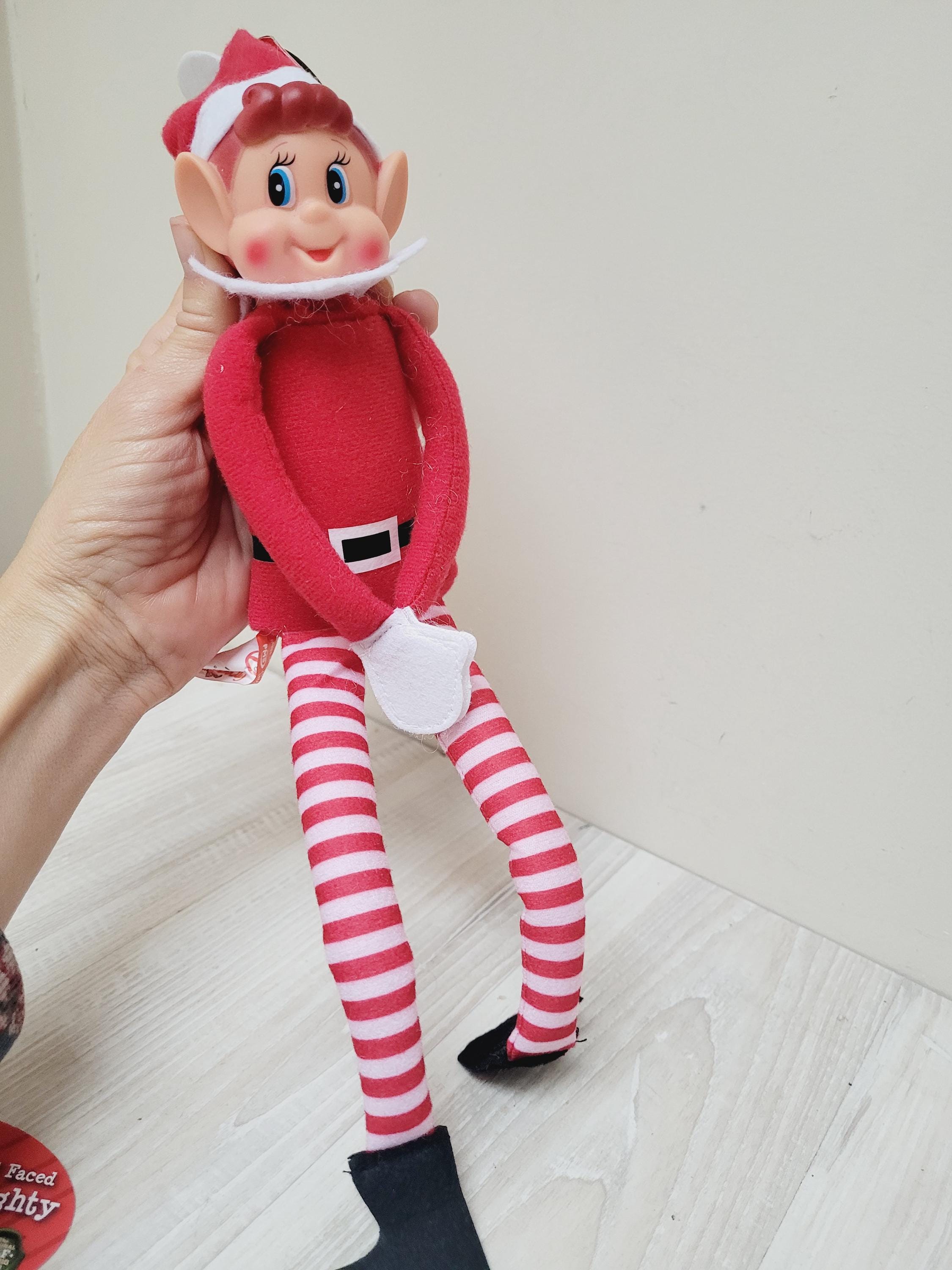 Choose Knee Hugging Elf Behaving Badly, Gnome Doll, Christmas Retro ...