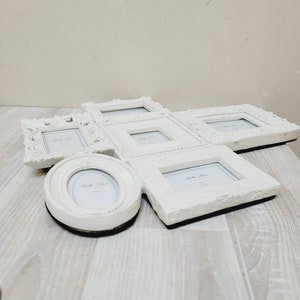 6 Frame Collage for Little Photo, Bella Lux White Enamel Metal Hanging ...