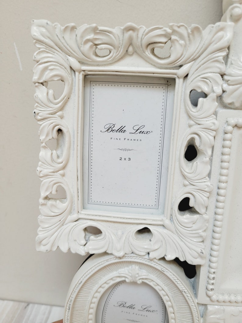 6 Frame Collage for Little Photo, Bella Lux White Enamel Metal Hanging ...