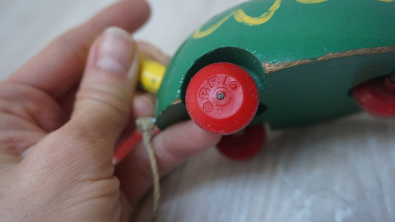 BRIO Wooden turtle on Wheels Pull along string Toy Baby Kid | Etsy