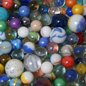 10, 20, 30, 50 or 100 RANDOM Vintage Marble Lot of Marbles Small Cat ...