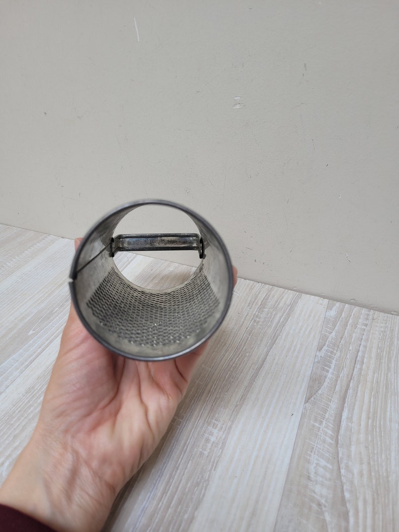 Round Tube Cylinder Grater, Vintage Metal Shredder for Potatoes ...