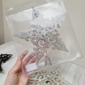Choose Glitter Star Design Coil Tree Topper, Vintage Spiral Top ...
