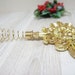 Fleur-de-lis Star Design Coil Gold Glitter Tree Topper, Vintage Spiral ...