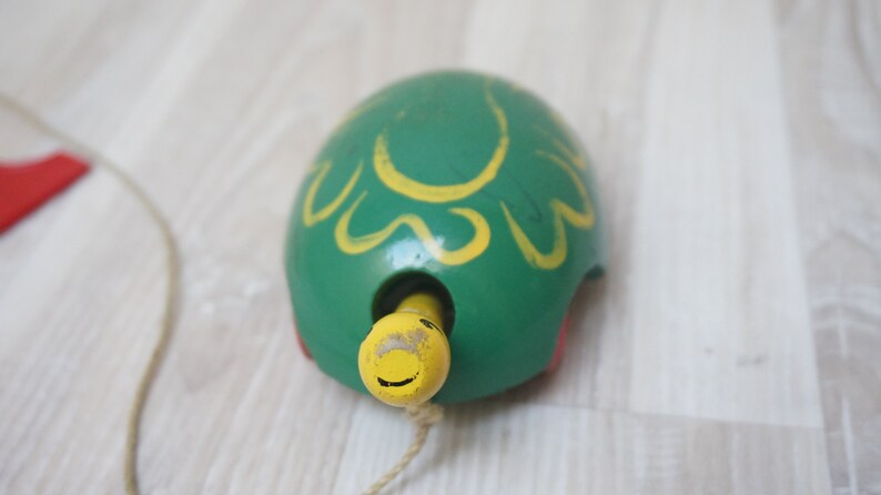 BRIO Wooden Turtle on Wheels Pull Along String Toy Baby Kid - Etsy