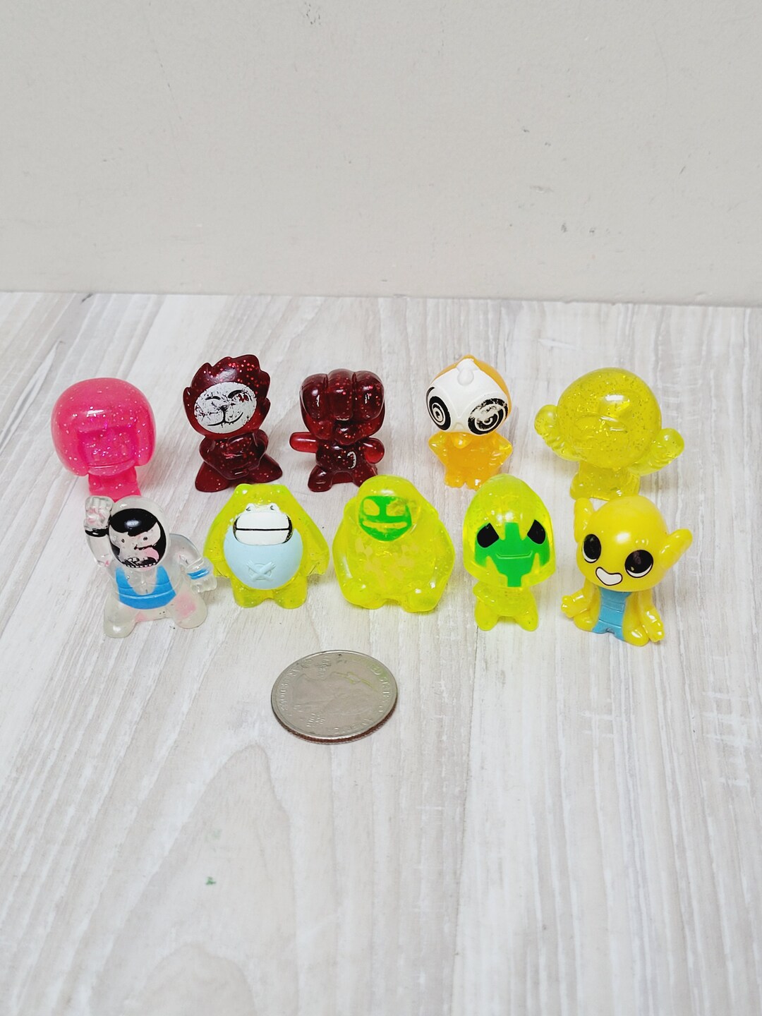 Set of 10 Sheer Glitter & Pearly Crazy Bones Gogos Multi Color ...