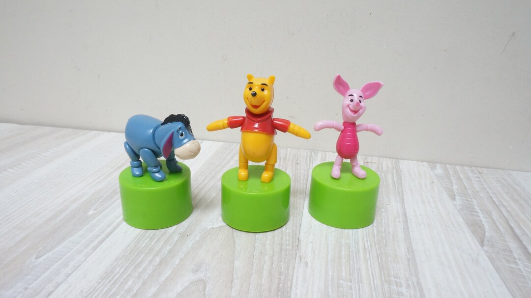 Nestle Set of 3 Winnie the Pooh Push Button Collapsing Toy, Puppet ...