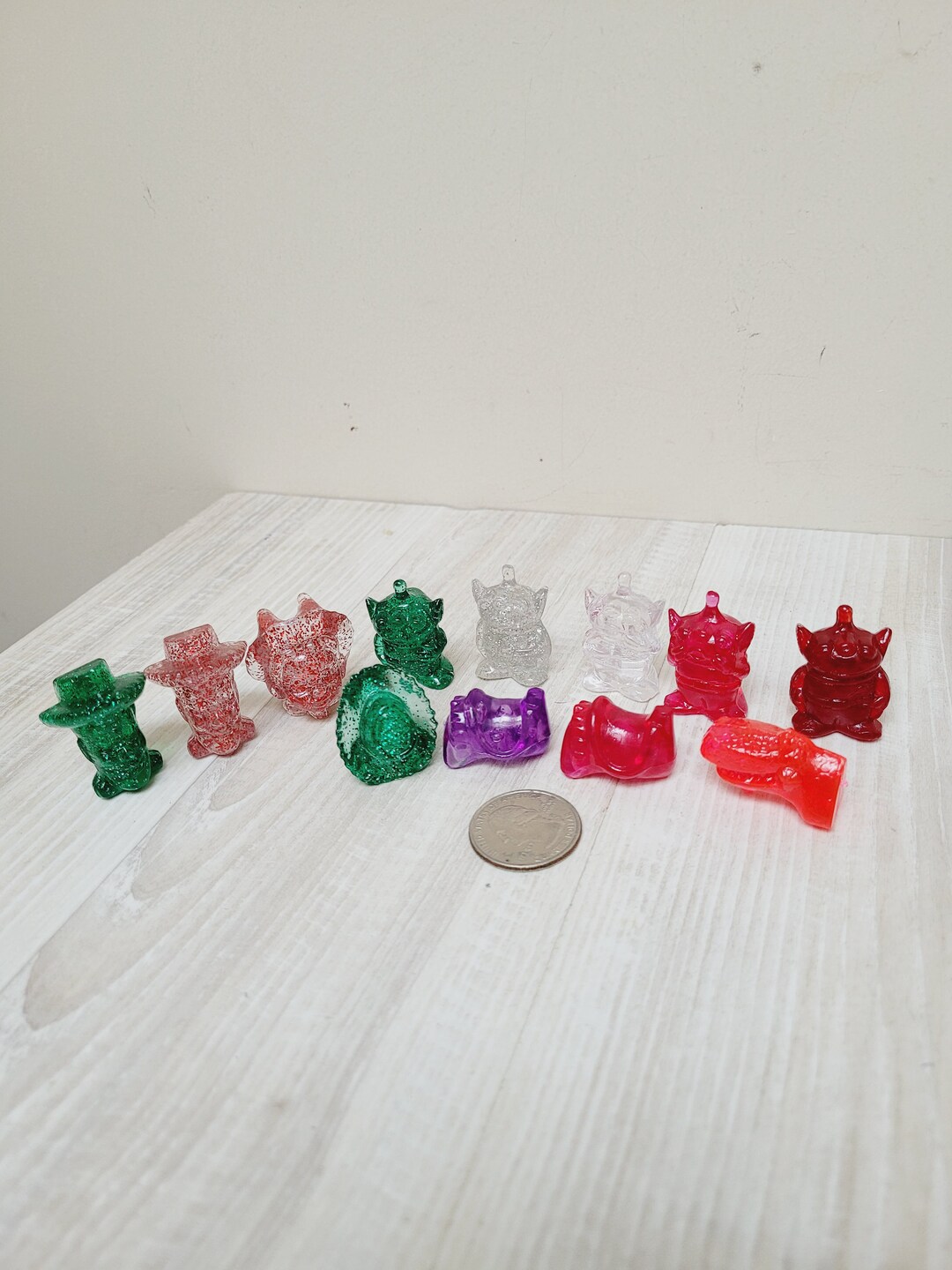 12 Sheer Glitter Toy Story 2 Gogos Figurines, Seethru 1990s Disney ...