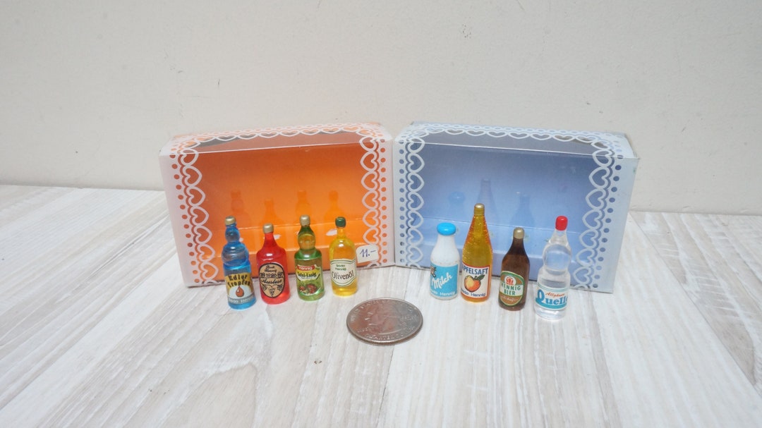 1:12 Scale Bodo Hennig Dollhouse Miniature Bottle, Kitchen Milk Juice ...