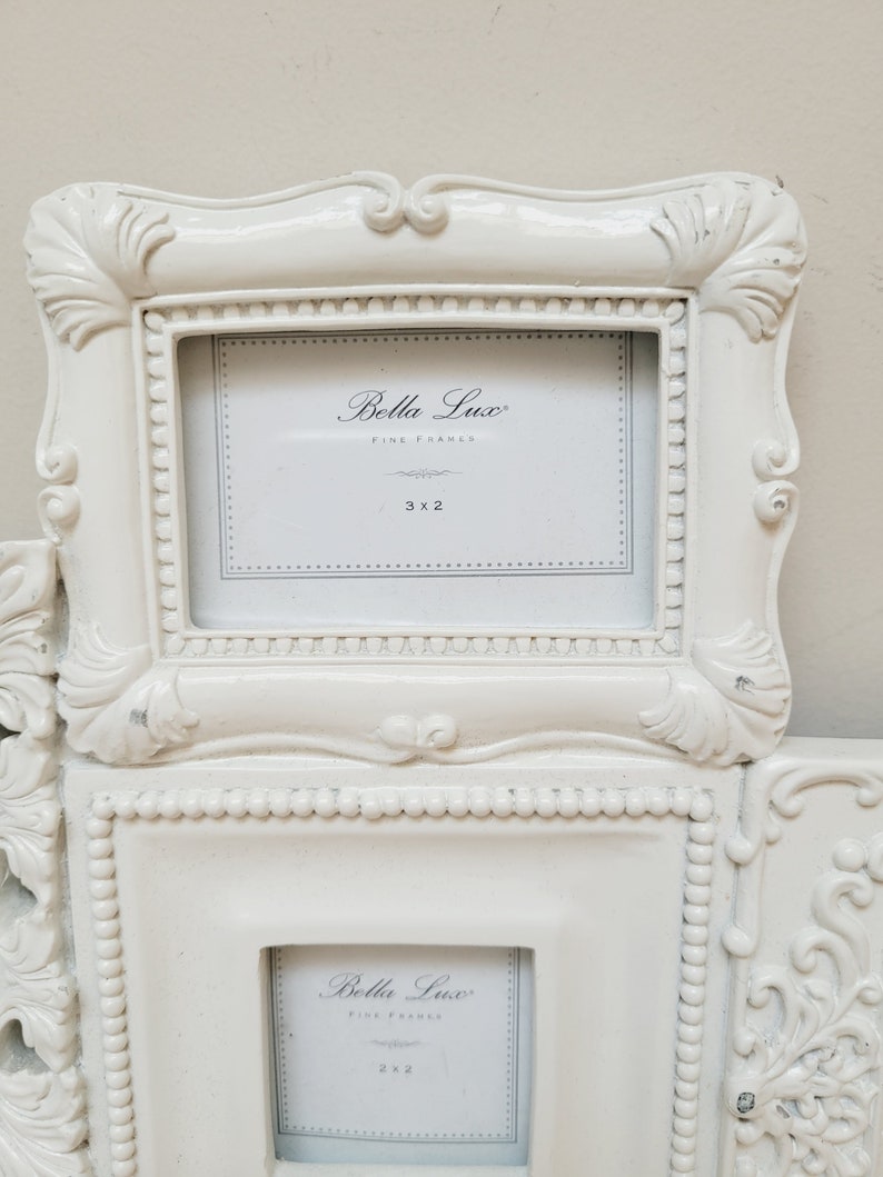 6 Frame Collage for Little Photo, Bella Lux White Enamel Metal Hanging ...